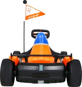 Ramiz Dětská motokára na baterie McLaren Drift oranžová + funkce driftu + sportovní sedadlo + LED světla