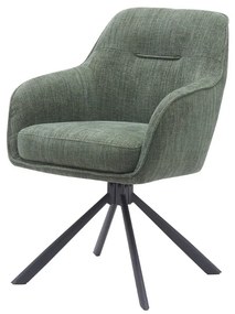 Designová otočná židle Sanjaya lesnická zelená