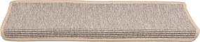 Schodové rohože 15 ks 65 x 21 x 4 cm stříbrné s obdélníkovým okrajem 326907