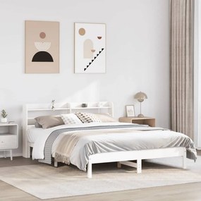 Postel bez matrace bílá 160 x 200 cm masivní borovice 3306883