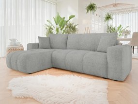 Rohová rozkládací sedačka Larow Boucle, Potah: Coral 75