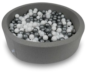Mimii Suchý bazének + 400 ks kuliček kulatý, tmavě šedá Rozměr: 115x40 cm