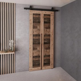Skládací posuvné dveře QUDIO M2 dub Craft zlatý + Old Style 70