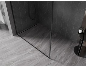 Mexen, Mexen Kioto-XF L sprchová stěna s rámem 70 x 202 cm, průhledná 10 mm, černá - 800-070-174-70-00-XF