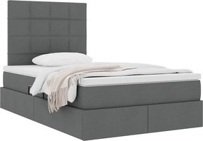 Postel s úložným prostorem a matrací Tmavě šedá 120 x 200 cm 3371773