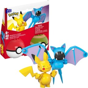 Stavebnice mega pokémon pokéball - pikachu a zubat