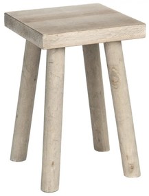 Dekorační stolička ze světlého dřeva – 18x18x26 cm