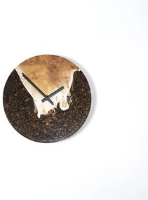 Nástěnné hodiny Café, limitovaná edice, Ø 30 cm, černé ručičky, tichý strojek