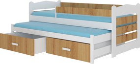 ADRK Furniture Postel dvojitá s bariérou TIARRO 200x90 CH-Tia-W+ART.-206-E1385