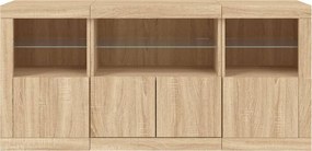 Příborník s LED osvětlením dub sonoma 142,5 x 37 x 67 cm 3209067