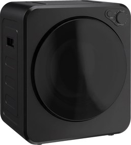 HOMCOM Mini sušička prádla 4 kg s 5 programy až do 60℃ 800W/400W odvětrávací sušička s nerezovým bubnem černá