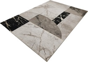 BE Koberec Gloria 3672 GOLD - šedohnědý černý obdélníkový Rozměr: 60x100 cm