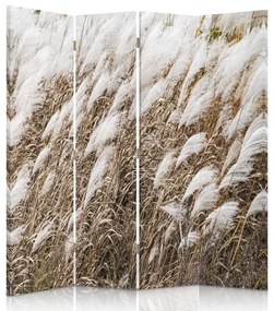 Ozdobný paraván Meadow Beige - 145x170 cm, čtyřdílný, obustranný paraván 360°