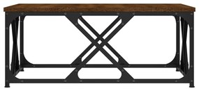 Konferenční stolek hnědý dub 70 x 70 x 30 cm kompozitní dřevo - Default Title