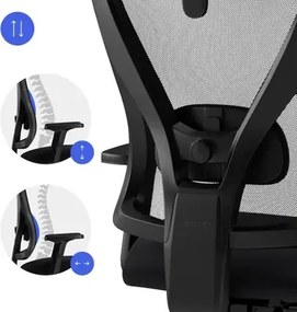 SENSE7 Tone černá / Kancelářské ergonomické křeslo / nosnost 130 kg