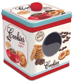 EasyLife Plechová dóza na sušenky  Vintage Cookies -13x13x14,5cm