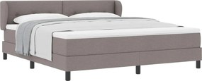 Postel s boxspringem s čelo Taupe 180 x 200 cm textil 3340042
