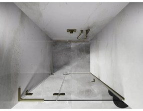 Mexen, Mexen Lunar L levé otočné sprchové dveře 105 cm, transparentní, broušené zlaté - 834L-105-000-55-00-L