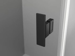 Mexen, Mexen Mist L levé otočné sprchové dveře 90 cm, černá mřížka - 8A4L-090-000-70-77-L