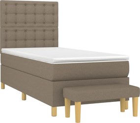 Box spring postel s matrací taupe 80x200 cm textil 3137433