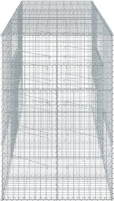 Gabionový koš s víkem 300 x 100 x 150 cm pozinkované železo 3295215