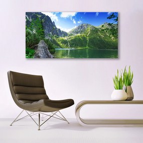 akrylový obraz Hora Jezero Příroda 120x60 cm