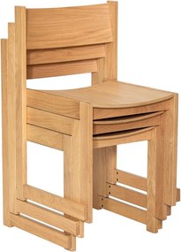 Stohovatelná jídelní židle v dekoru dubu v přírodní barvě Forma – Hübsch