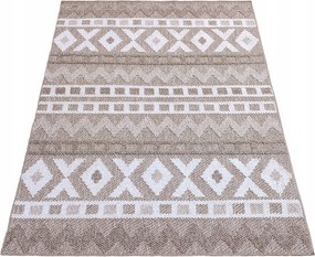 Koberec 140x190 Smyčkový Béžový Boho Do Obývacího Pokoje Ložnice Šňůrkový