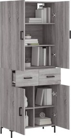 Skříň highboard šedá sonoma 69,5 x 34 x 180 cm kompozitní dřevo 3198151
