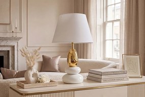 Designová stolní lampa Kaloosh 45 cm bílá