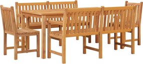 5dílný zahradní jídelní set masivní teakové dřevo 3157158