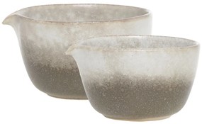 2ks béžovo-šedá miska Valence Dusty Stone - Ø 11*6/ Ø 10*5,5cm / 274ml / 155ml