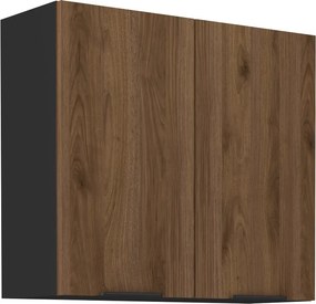 Horní skříňka, ořech okapi/černá, MENZO 80 G-72 2F