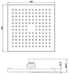 Novaservis - Pevná sprcha 200 x 200 mm chrom, RUP/220,0