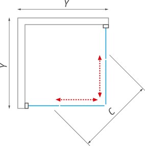 PX C2L+PX C2R 2000 mm Viz technická specifikace Transparent 1000 × 800 Black Matt 1000 800 PX C2L/1000_PX C2R/800_BM