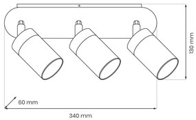 Brilagi - Bodové svítidlo POKER 3xGU10/25W/230V béžová