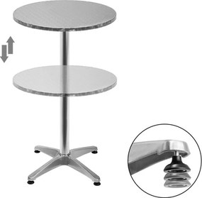 Sada 2 ks zahradních barových stolů CITY 60 cm stříbrná