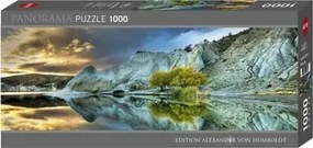 HEYE Panoramatické puzzle Modré jezero / 1000 dílků / 95 × 33 cm