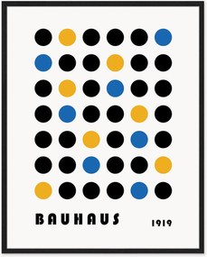 Zarámovaný digitální tisk Bauhaus Abstract Dots