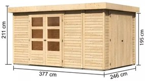 Dřevěný zahradní domek RETOLA 6 Lanitplast 377 cm