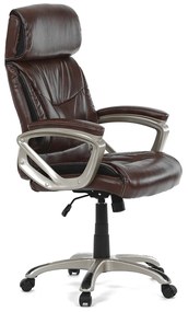 Kancelářská židle CATHERINE tmavě hnědá koženka