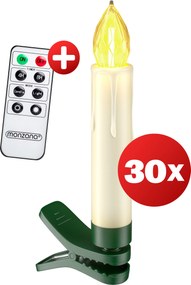 Monzana Sada 30 LED svíček na stromek – teplá bílá, s ovladačem
