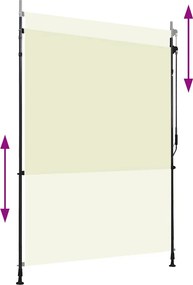 Venkovní roleta 150 x 270 cm krémová 145941