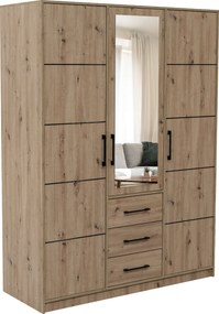 STO Šatní skříň KOS D3 149 cm, Dub Artisan