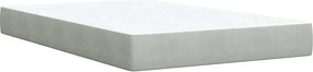 Box spring postel s matrací světle šedá 120x190 cm samet 3285626