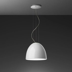 Artemide Nur Gloss mini LED White - VYSTAVENO, závěsné svítidlo v bílém lesku, 30W LED 2700K, prům. 36cm