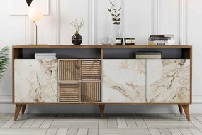 Designová komoda Cadelaria 180 cm vzor bílý mramor