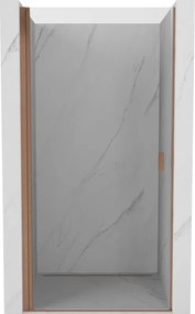 Mexen Mist-B sprchové dveře otočné 80 cm, transparentní, kartáčovaná měď - 8A2-080-000-65-00