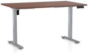 Výškově nastavitelný stůl OfficeTech B, 140 x 80 cm - černá podnož Barva: Černá