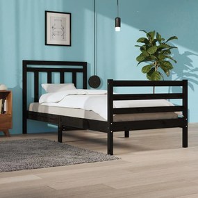 vidaXL Rám postele masivní dřevo 100 x 200 cm [3105306] Barva: Černá